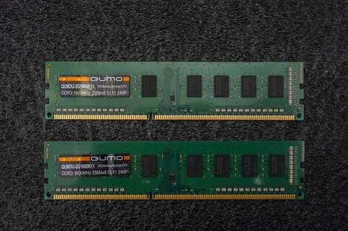 DDR3 2x2gb 1600mhz 1rank CL11-11-11-28 qumo