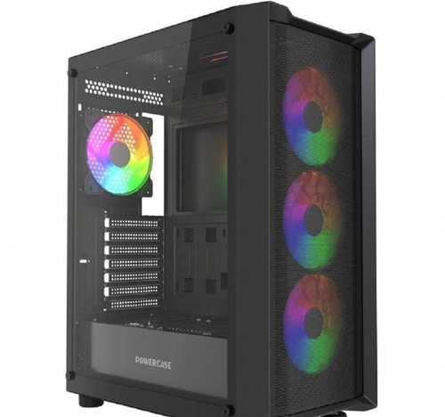 Powercase Mistral EA19, Tempered Glass, 4x 120mm argb PWM Fan, чёрный, ATX (cmaea19-A4)
