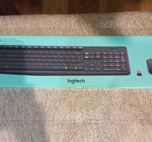 Клавиатура мышь беспроводная Logitech MK235 серый