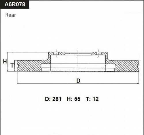 Диск тормозной A6R078B