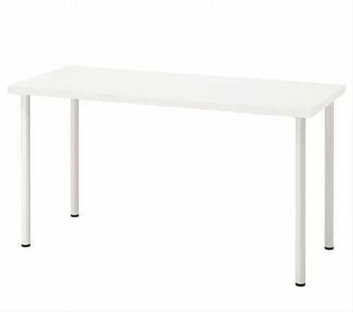 Икеа(новый стол) лагкаптен / адильс 140x60 (белый)