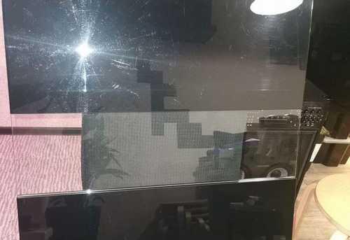 Дверца IKEA бесто со стеклянной вставкой чёрная