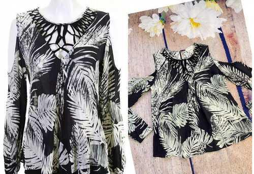 Подиумная блуза с тропическим прин Nicole Miller M