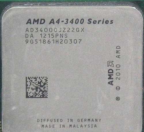 Процессор AMD A4-3400 2.7 GHz S-FM1 2xCore/1M/VGA