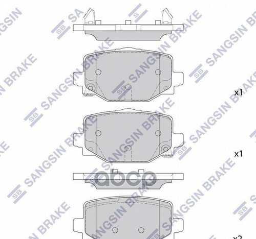 Колодки задние infiniti QX50 19- SP4367 SP4367
