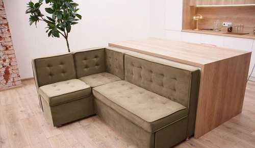 Кухонный угловой диван «Малика» со спальным местом