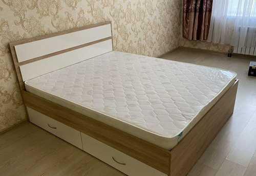 Кровать двухспальная 140/200 с ящиками