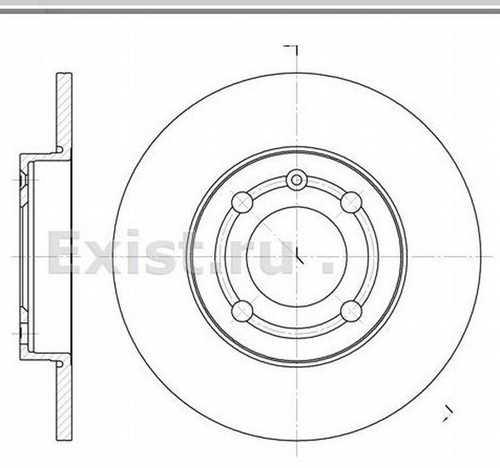 Диск тормозной передний VW Polo 1.0-1.9D 94-99