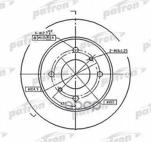 Диск тормозной 4320699J00 PBD2592 patron