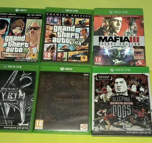 Игры на xbox one / series X, GTA, Mafia, dark soul