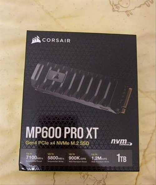 Corsair mp600 pro xt 1tb новый 7100mb/s