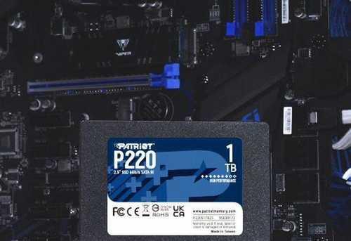 SSD накопитель Patriot P220 P220S1TB25 1тб, 2.5, S