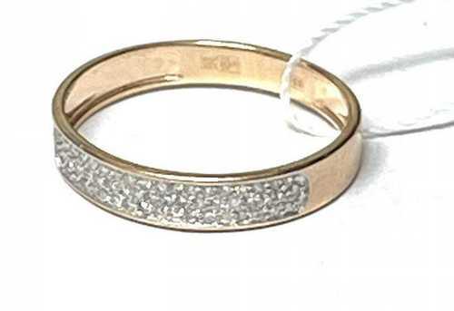 Золотое кольцо с бриллиантами обруч р 17 (16800)