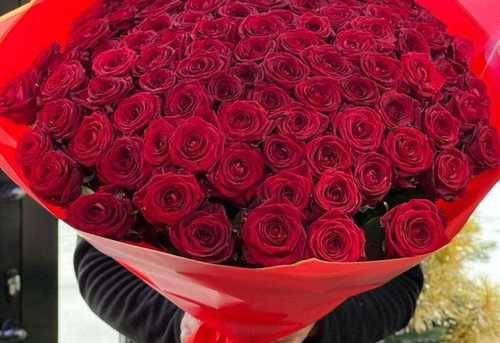 Цветы Букеты 21,31,51,101 роза с доставкой