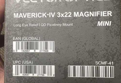 Магнифер Vector optics maverick IV 3x22 mini
