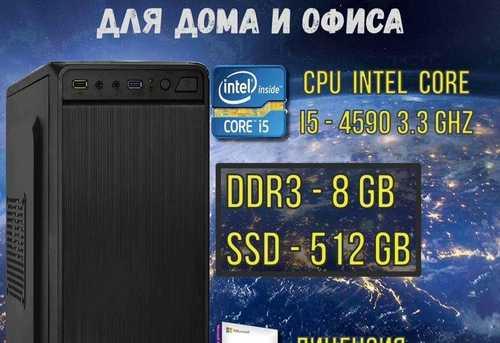Пк Intel i5-3.3GHz,RAM-8,SSD-512,HDvideo Win10Pro