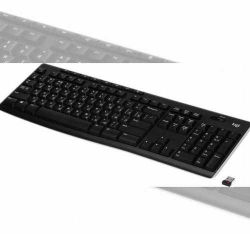 Клавиатура Logitech K270, USB, Радиоканал, черный   белый 920-003058