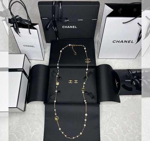 Колье сотуар Chanel жемчуг