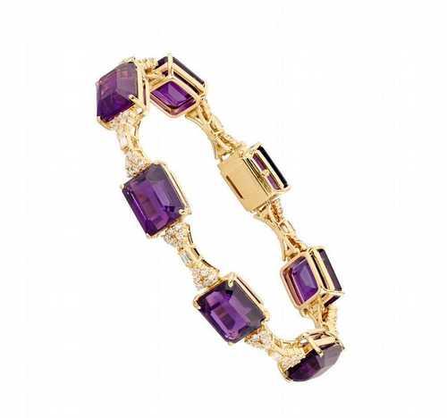 Браслет H.Stern Vintage Amethyst Yellow Gold & Diamonds Cocktail