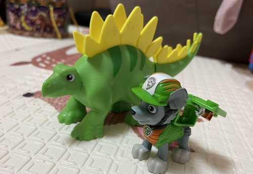 Динозавр и Рокки щенячий патруль
