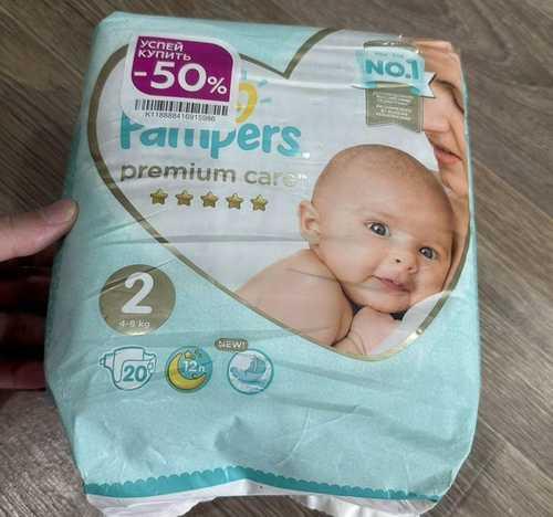 Подгузники pampers premium care 2