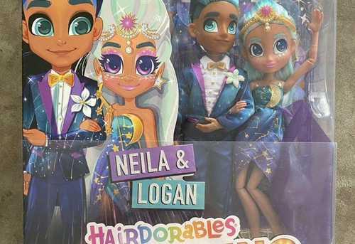 Кукла Hairdorables пара- Neila and Logan, новые