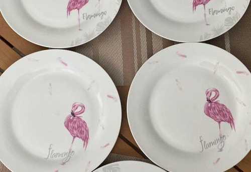 Тарелки с фламинго керамика