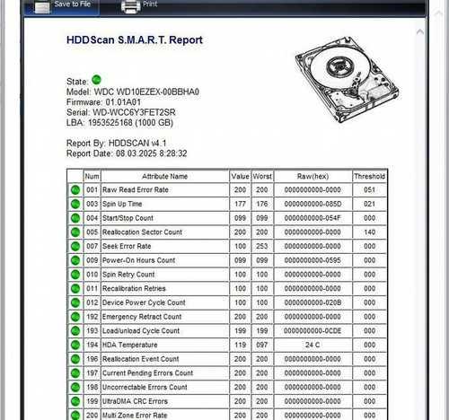 Жёсткий диск HDD WD Blue 1Tb