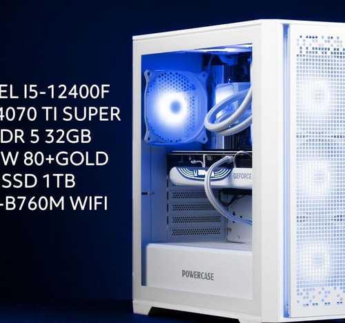 White PC i5 12400f, rtx 4070ti super, 32gb ddr5