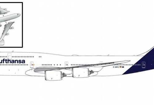 Модель самолета Boeing 747-8 Lufthansa 1:250