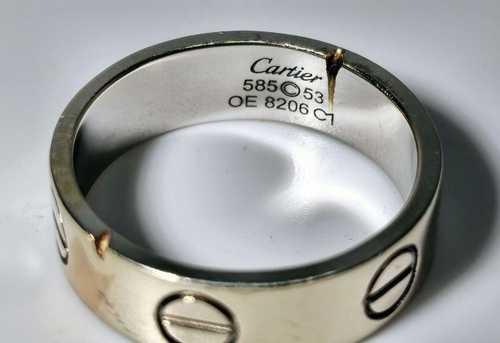 Золотое кольцо в стиле Cartier Love 585 пробы