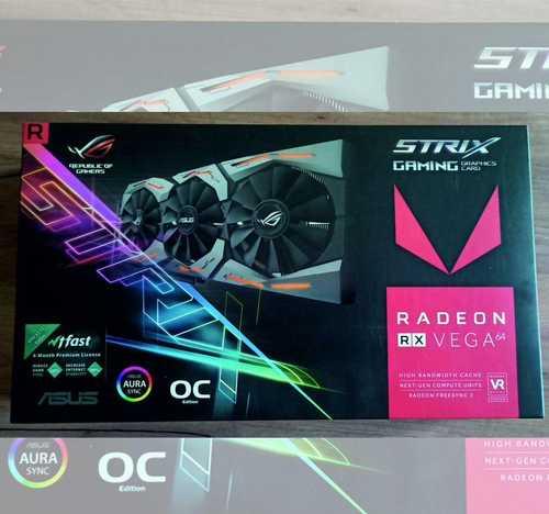 Продам видеокарту Rog Strix RX Vega64 08G Gaming