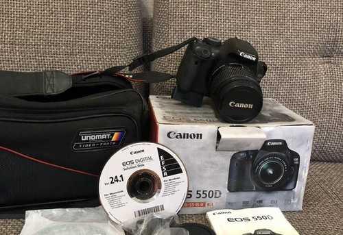 Зеркальный фотоаппарат canon EOS550d