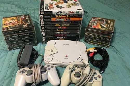 PS One scph-102 + 25 игр