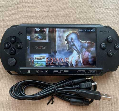 Sony PSP E1008 street прошитая 64/32гб