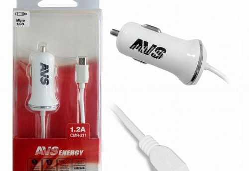 Автомобильное зарядное устройство AVS с micro USB