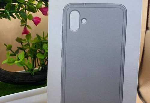 Чехол-накладка на Samsung A04 серый полупрозрачный