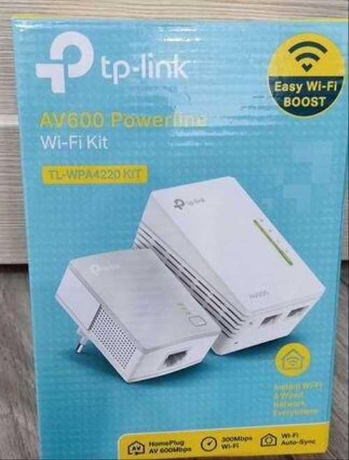 Plc адаптер TP-link TL-wpa4220kit (комплект 2 шт)