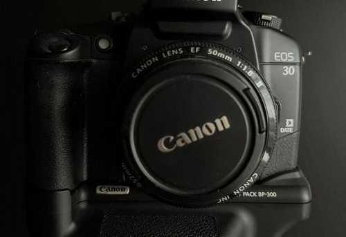 Пленочный фотоаппарат canon 30 + 50mm f1.8