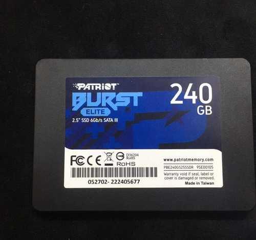 Patriot SSD 240Gb Burst Elite PBE240GS25ssdr