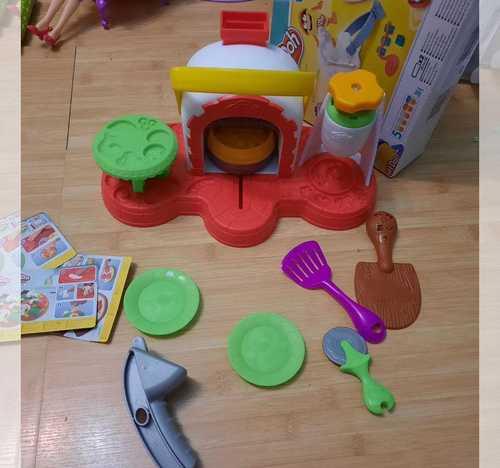 Play doh мистер зубастик и печём пиццу