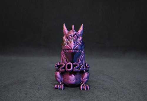 Новогодний сувенир,крафтовый Дракон 2024