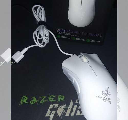 Игровая мышь razer deathadder essential белая