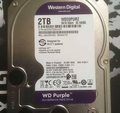 WD 20purz 2TB SATA 6gb/s SC HA500