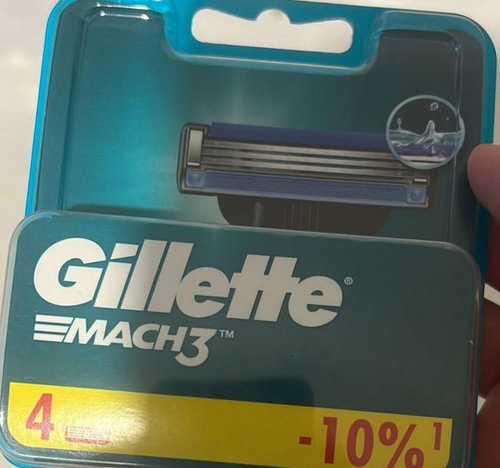 Gillette mach 3 лезвия 4 штуки