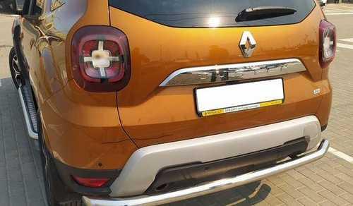 Renault Duster 2021 Защита заднего бампера