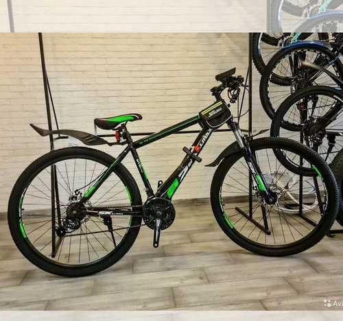 Велосипед горный Черно-зеленый