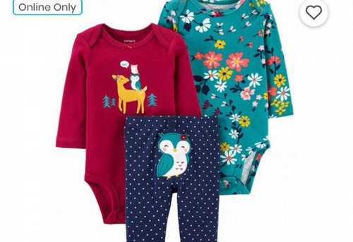 Новый костюм Carter’s 18M,боди одежда для девочки