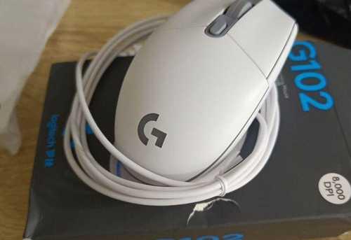 Игровая мышь logitech g102 белая