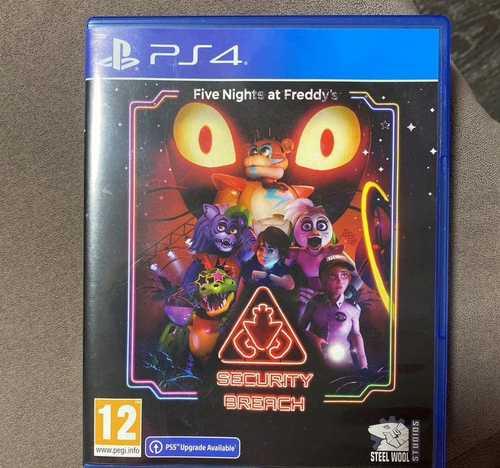 Диск ps4 five nights AT Freddy's security breach